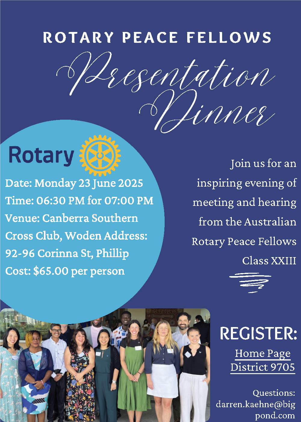 Peace Fellows Presentation Dinner | District 9705